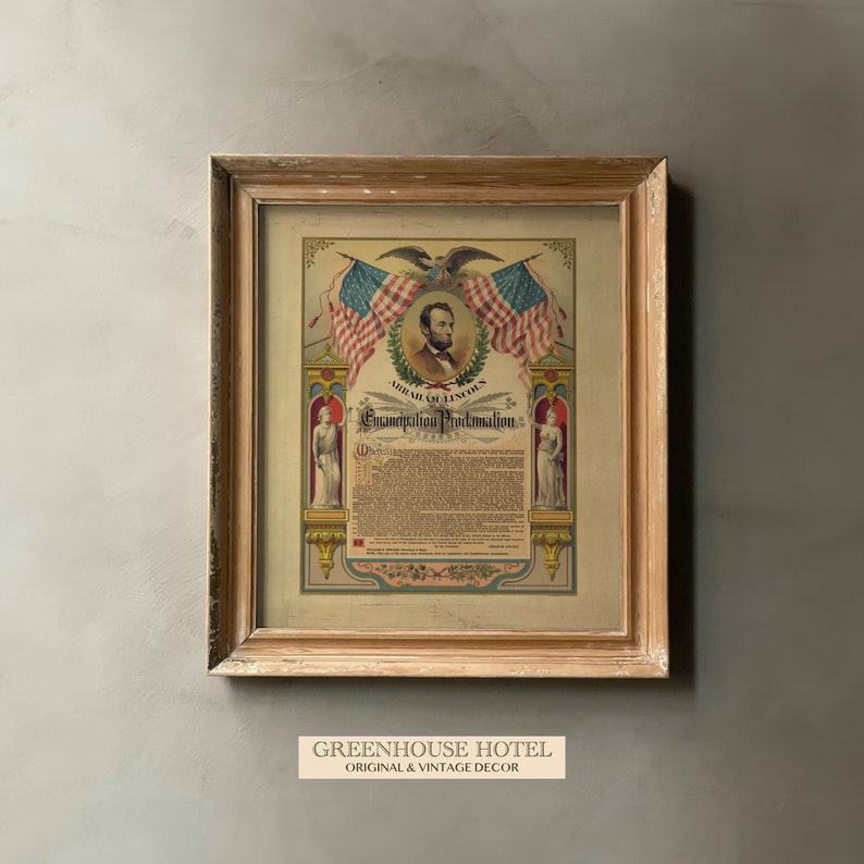 Emancipation Proclamation Art Prints: Abraham Lincoln Etchings (digital ...