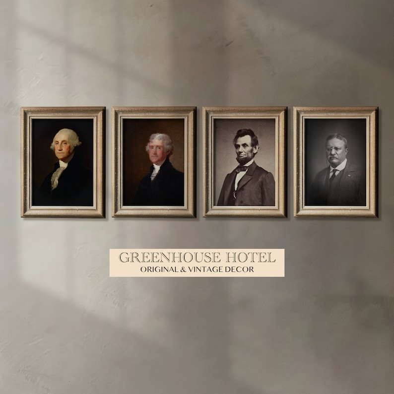 Presidential Portrait Gallery Wall Art: Mount Rushmore Decor (printable ...