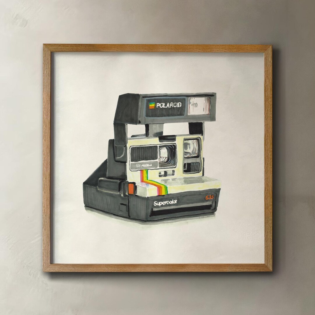 1980s Camera Print: Vintage Instant Camera Art - Etsy