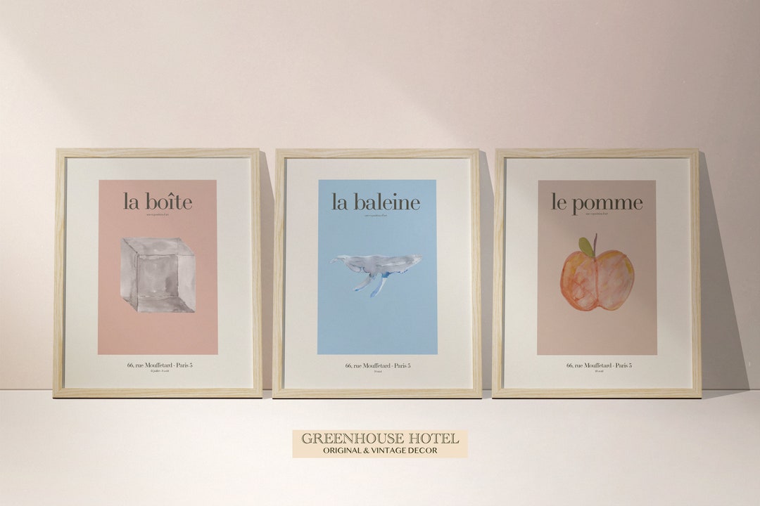 Vintage Exhibition Posters PRINTABLE French Art Gallery Set of 3 ...