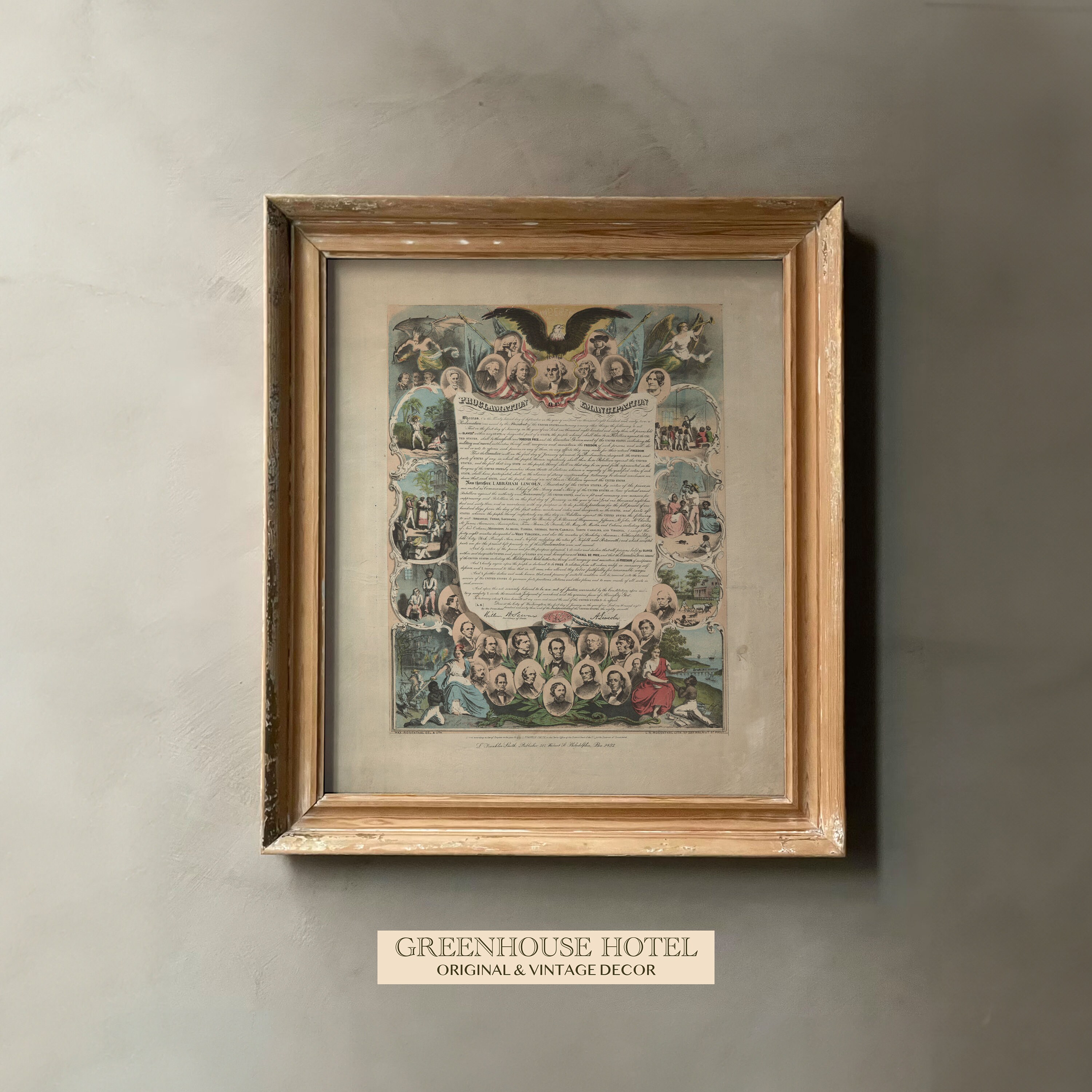 Emancipation Proclamation Art Prints: Abraham Lincoln Etchings (digital ...