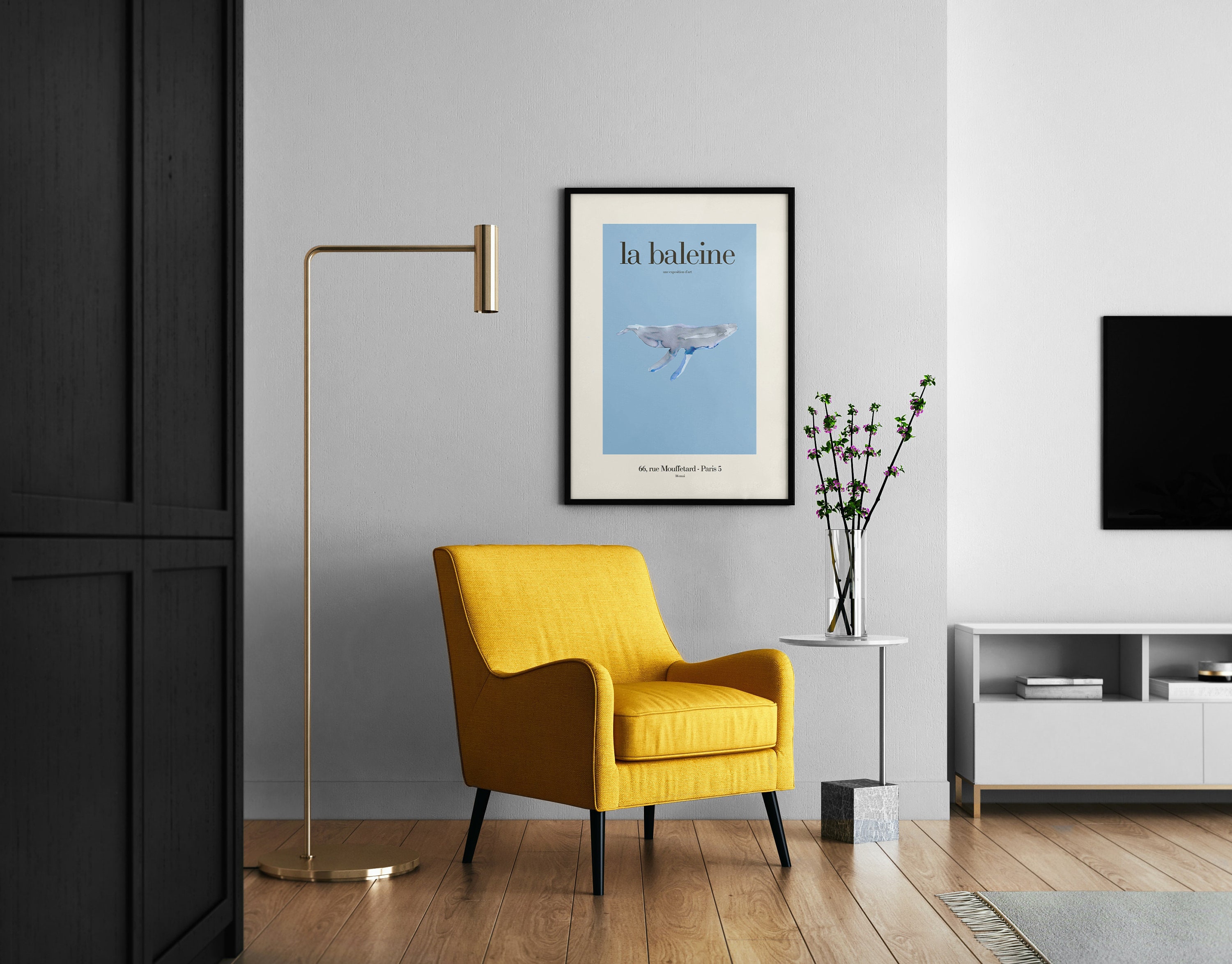 Retro Art Exhibition Posters French Minimalist Set of 3 Prints Pink ...