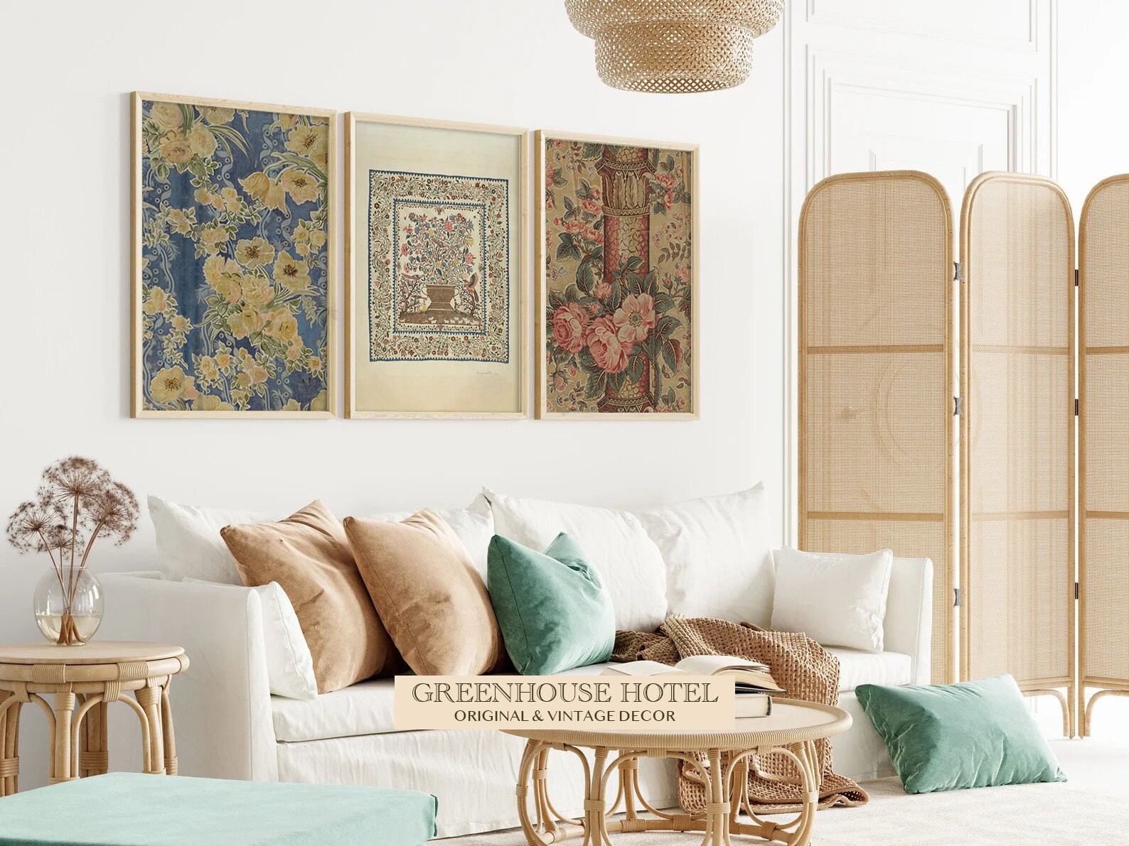 Vintage American Fabric Pattern Prints: Colonial Textile Art (digital ...