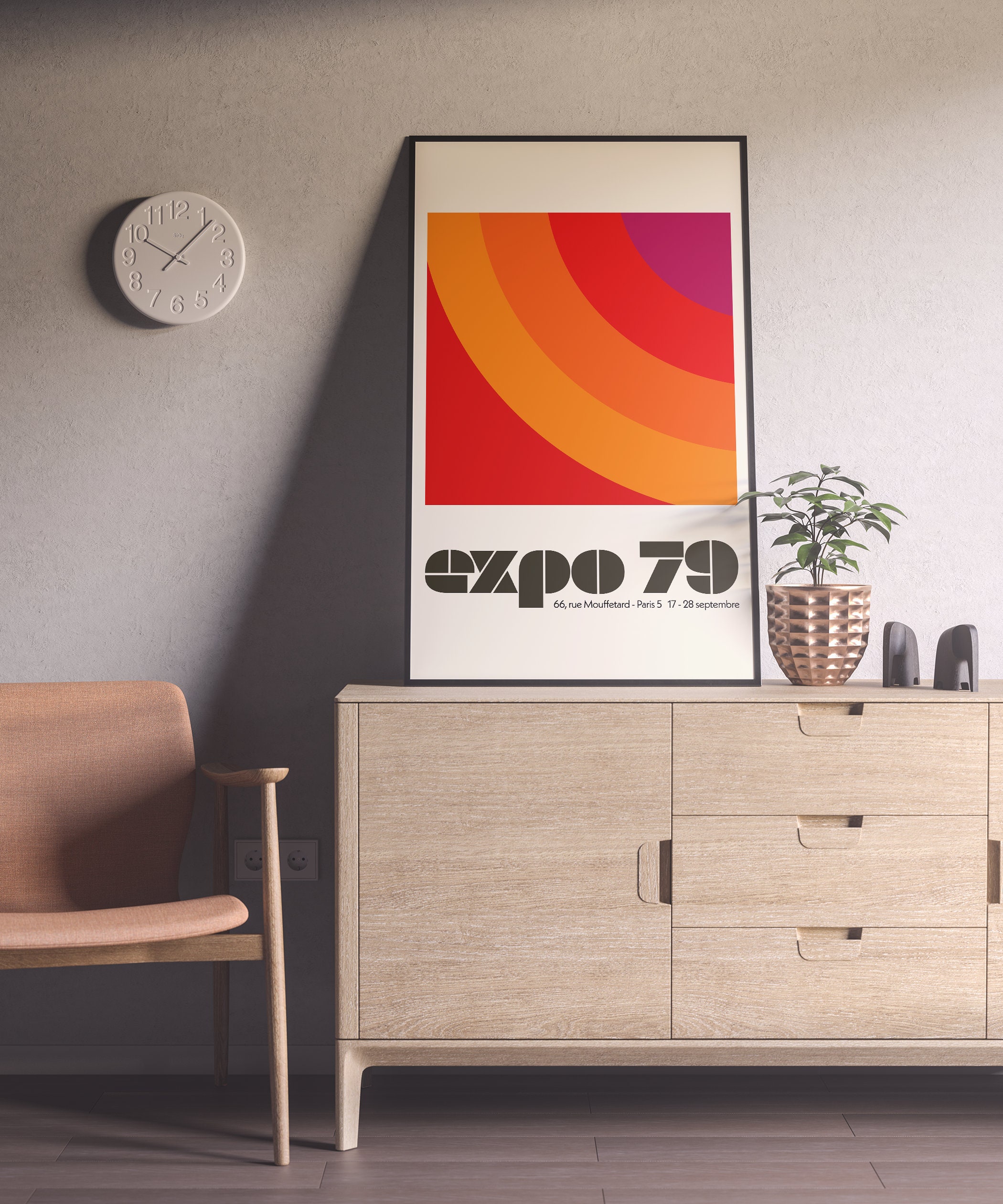 Vintage French Art Posters Mid Century Modern 70s Design DIGITAL ...