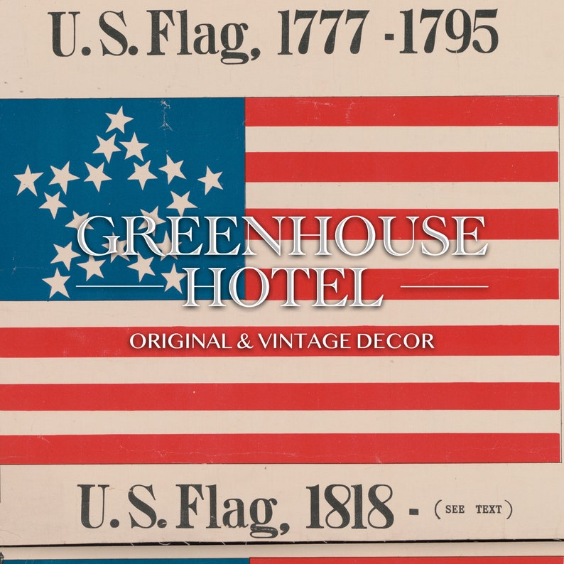 American Flag Designs PRINTABLE Antique Americana Art Gallery Wall Art ...