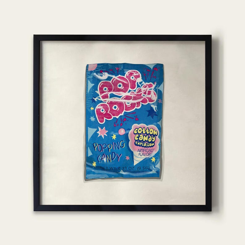 Popping Candy Poster: Blue Junk Food Art - Etsy