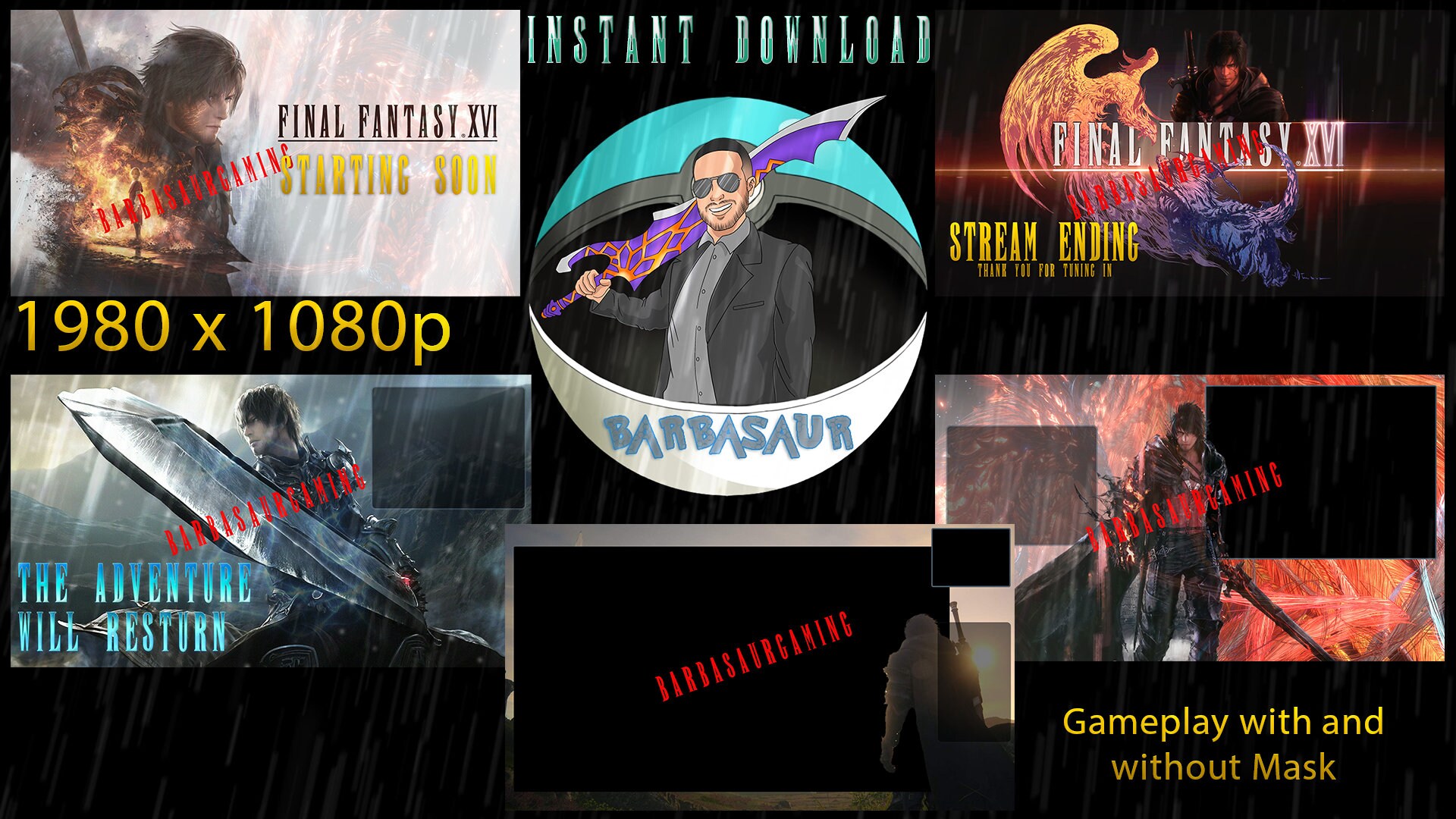 FINAL FANTASY XVI Static Overlay 1080p - Etsy