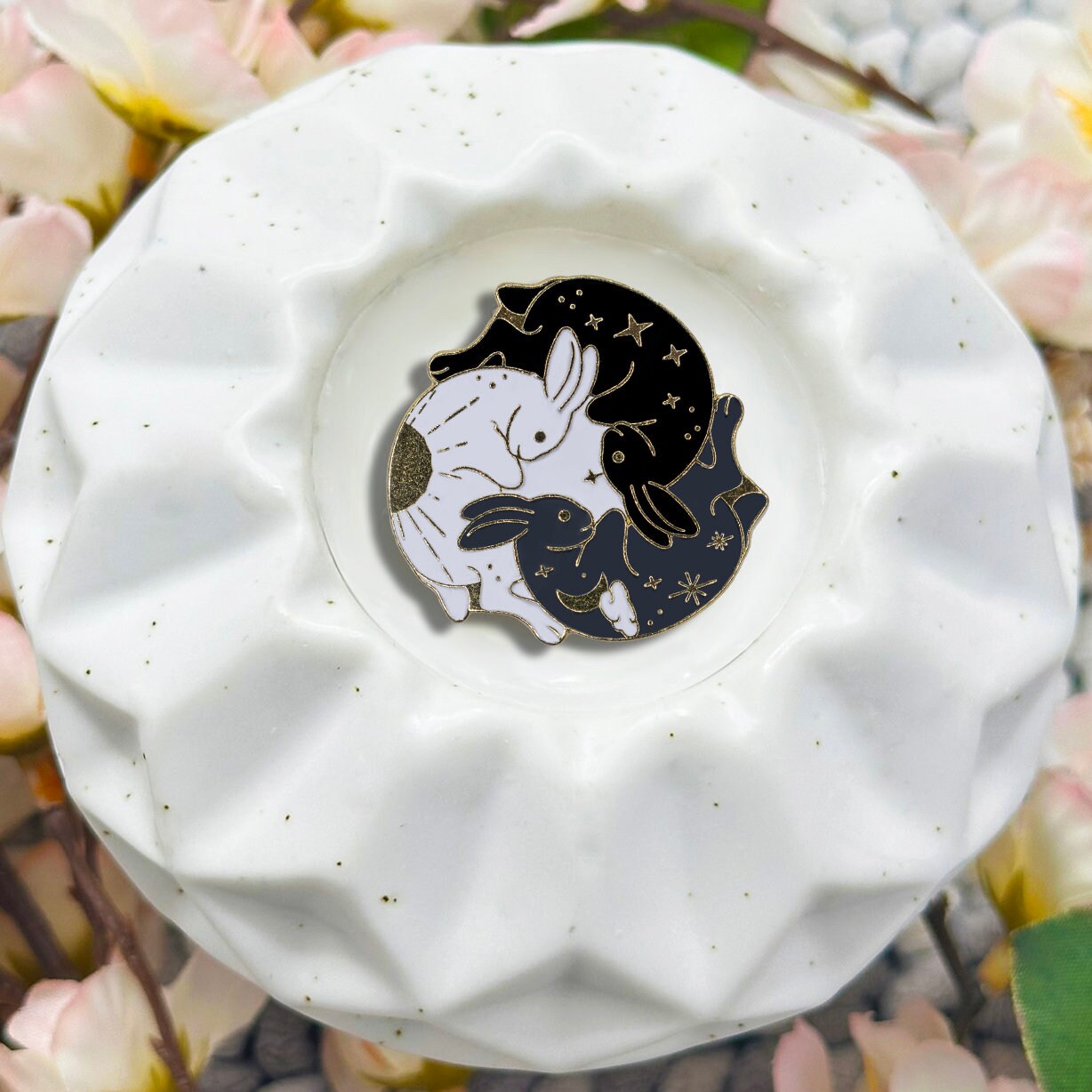 Astronomy Bunny Enamel Pin Sun, Moon, and Star Hares Trio of Rabbit ...