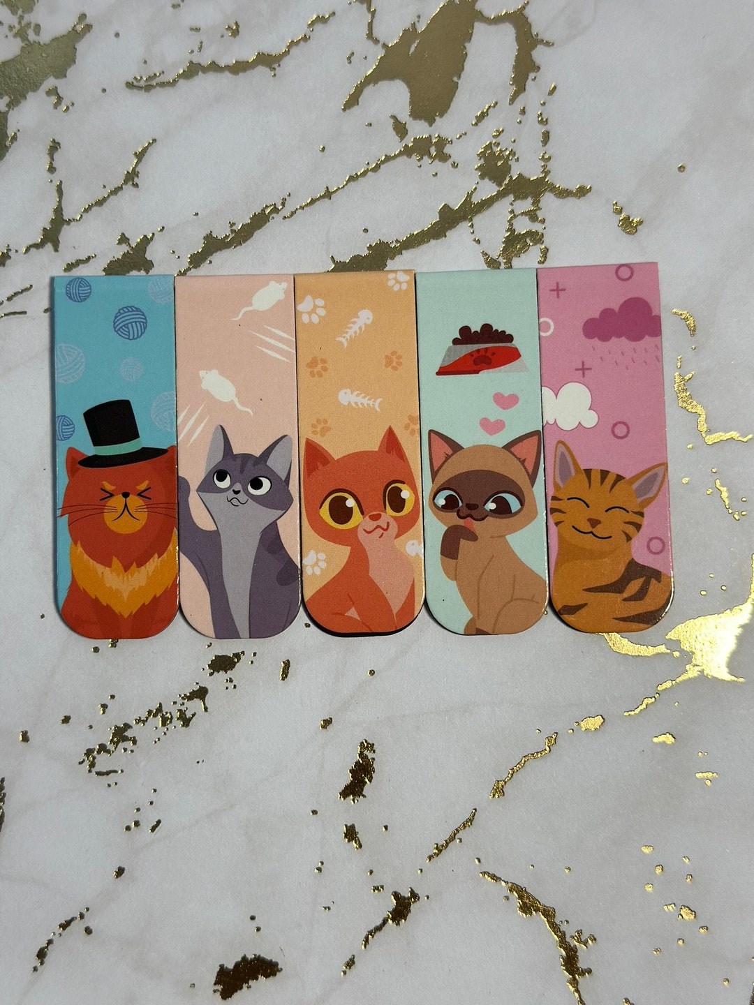 Purr-fect Cat Bookmarks Magnetic Bookmark: Adorable Kawaii Bookmarks ...