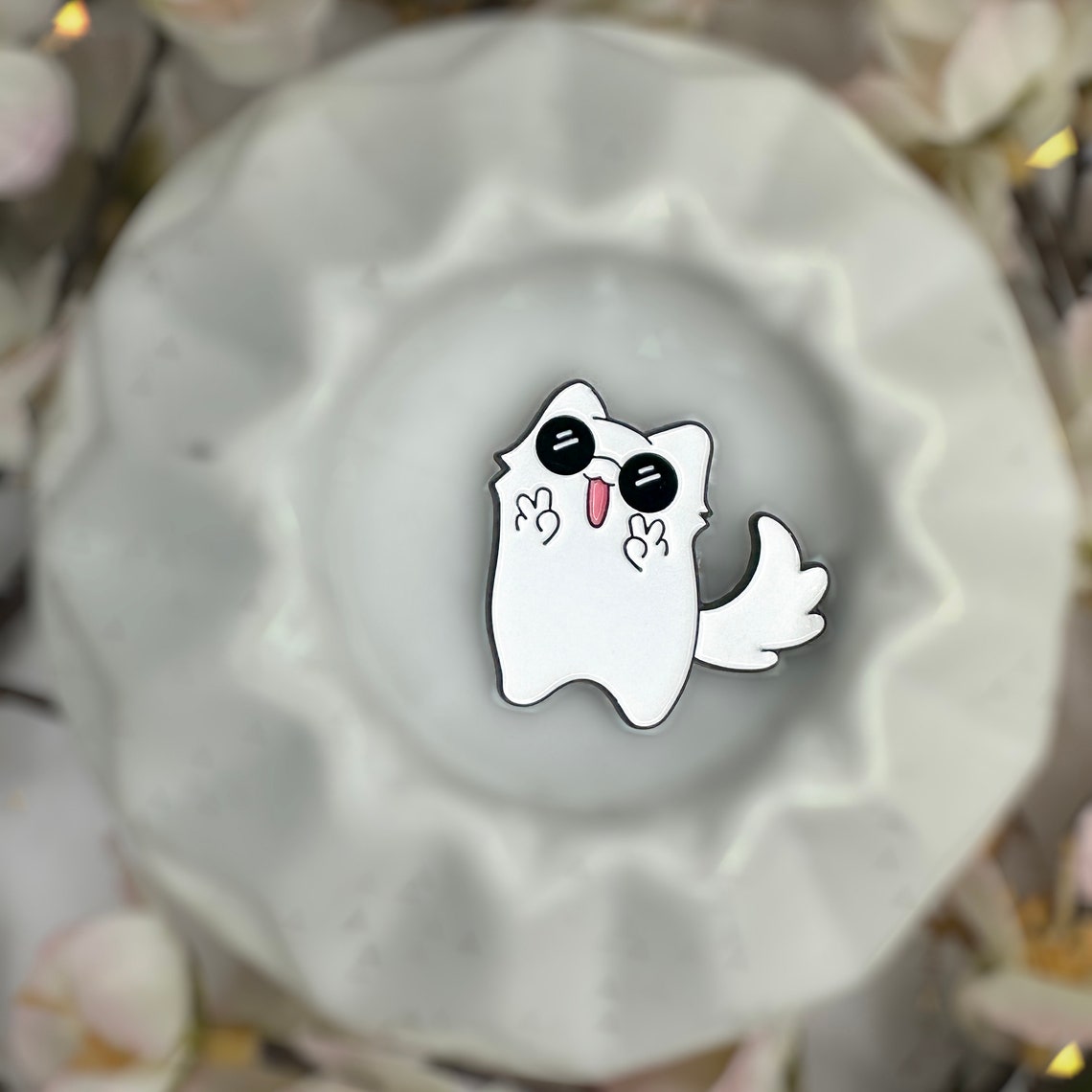 Kawaii Cat Gojo Enamel Pin From Anime Jujutsu Kaisen Otaku Collection ...