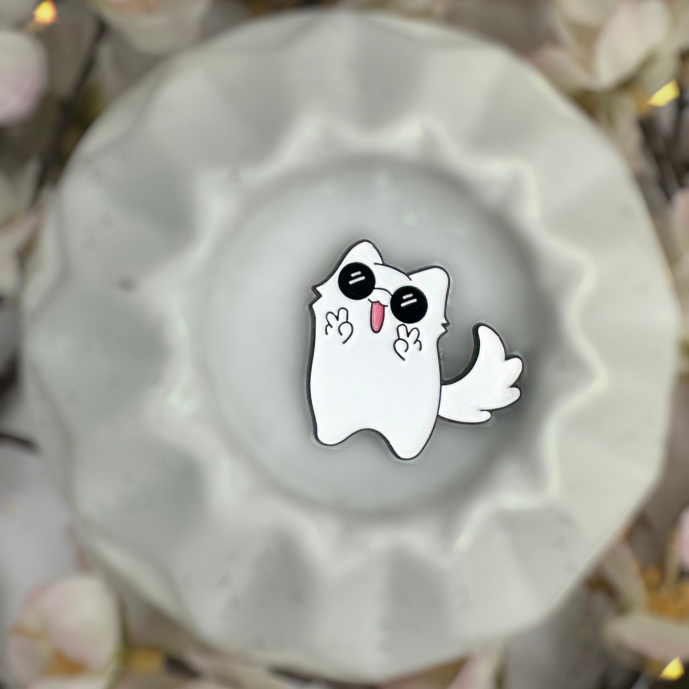 Kawaii Cat Gojo Enamel Pin From Anime Jujutsu Kaisen Otaku Collection ...