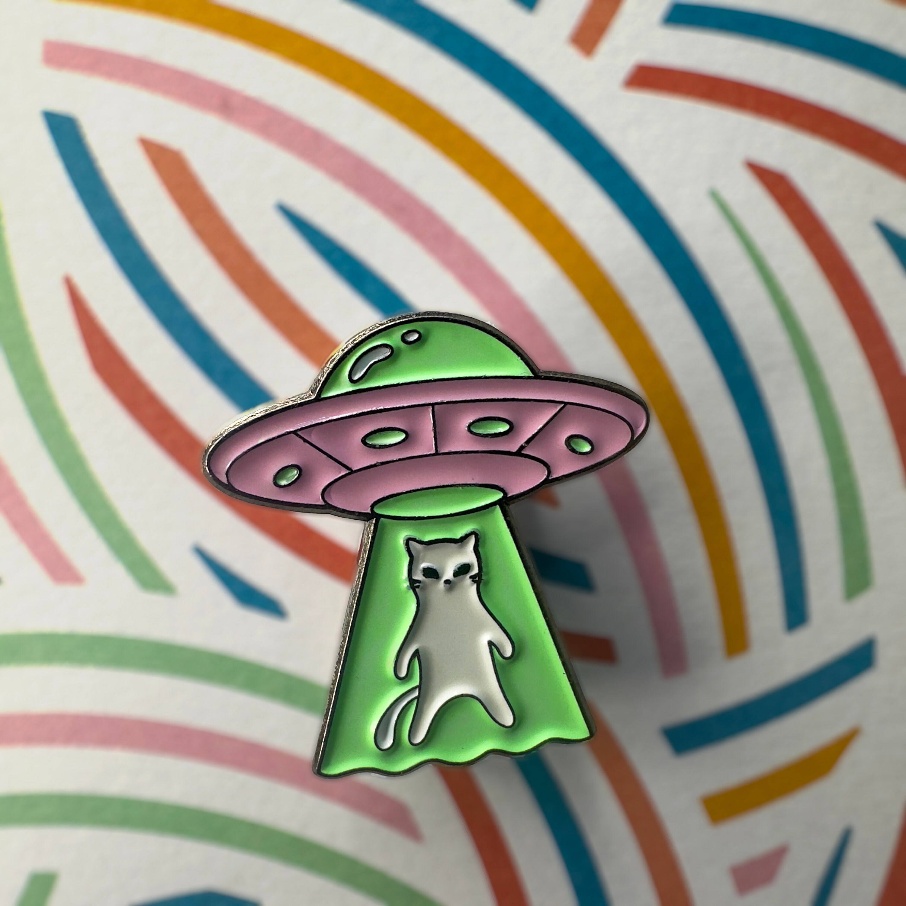 Cosmic Kitties Enamel Pins: 5-set Adventure Galactic Space Alien Cats ...