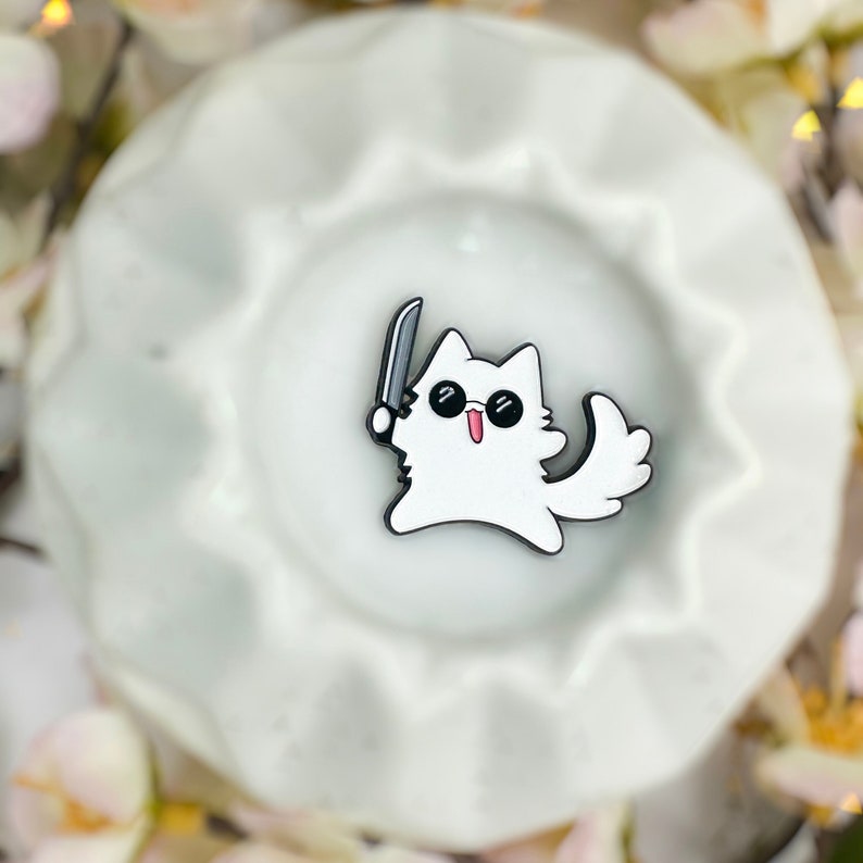 Kawaii Cat Gojo Enamel Pin From Anime Jujutsu Kaisen Otaku Collection ...