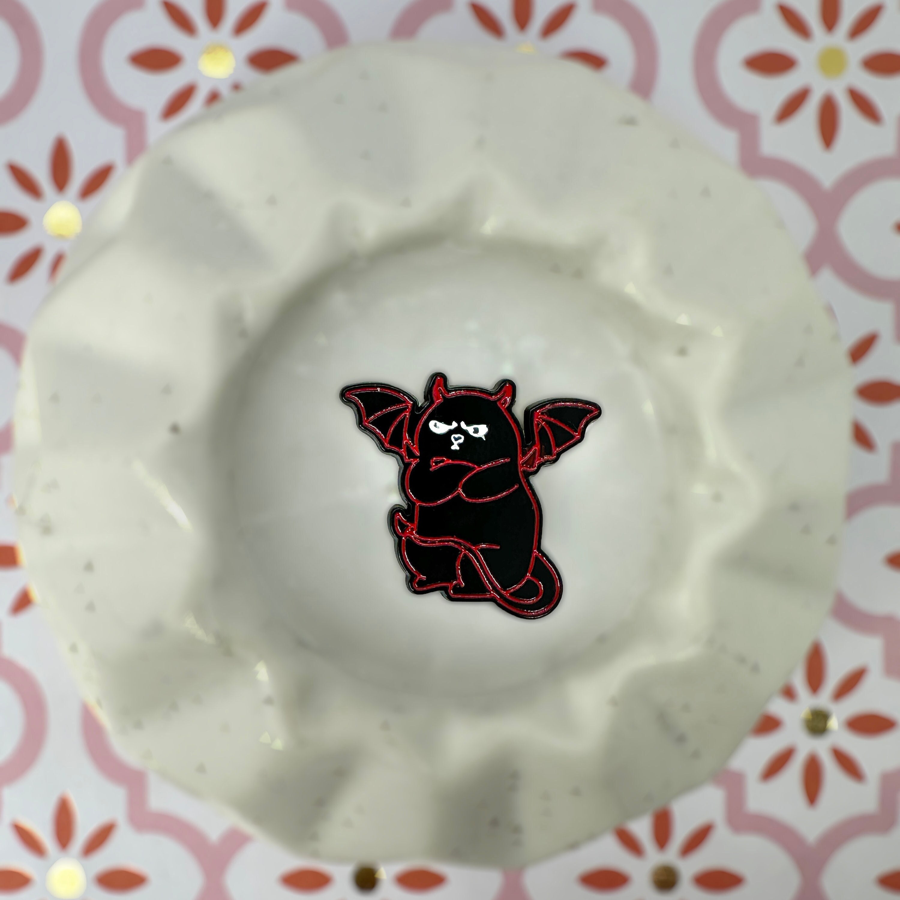Grumpy Devil Cat Enamel Pin Mischievous Feline Badge for Pet Lovers - Etsy