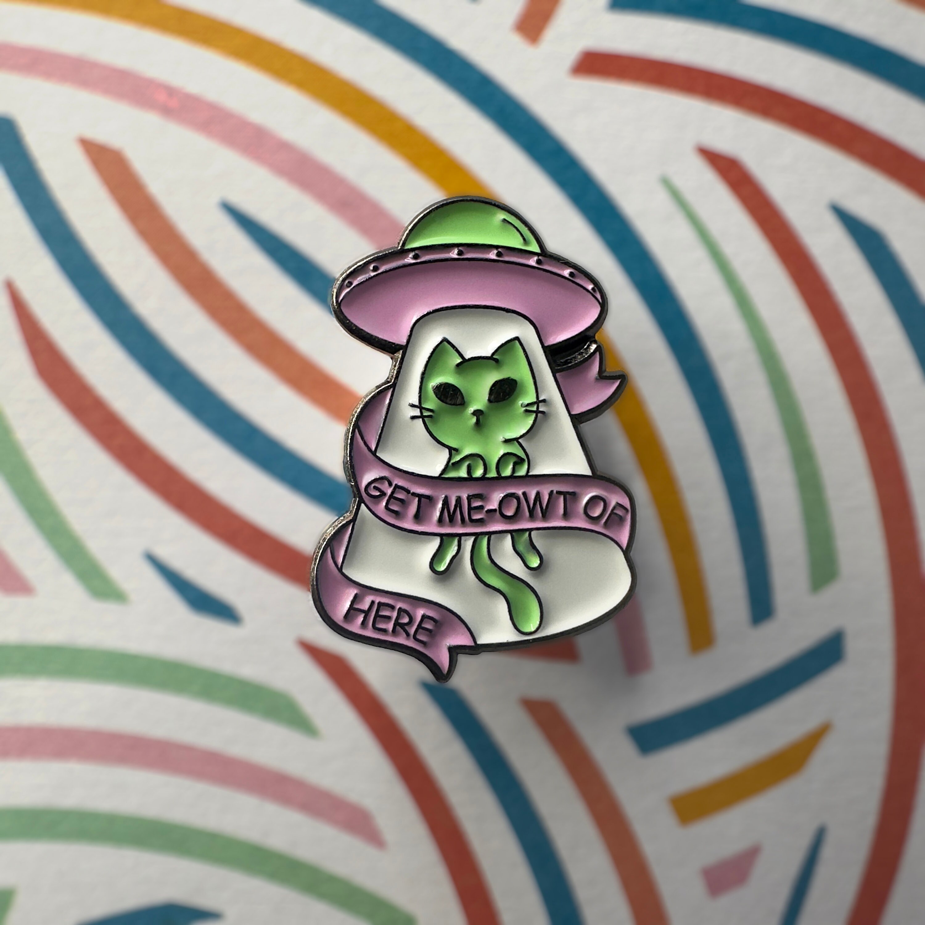Cosmic Kitties Enamel Pins: 5-set Adventure Galactic Space Alien Cats ...