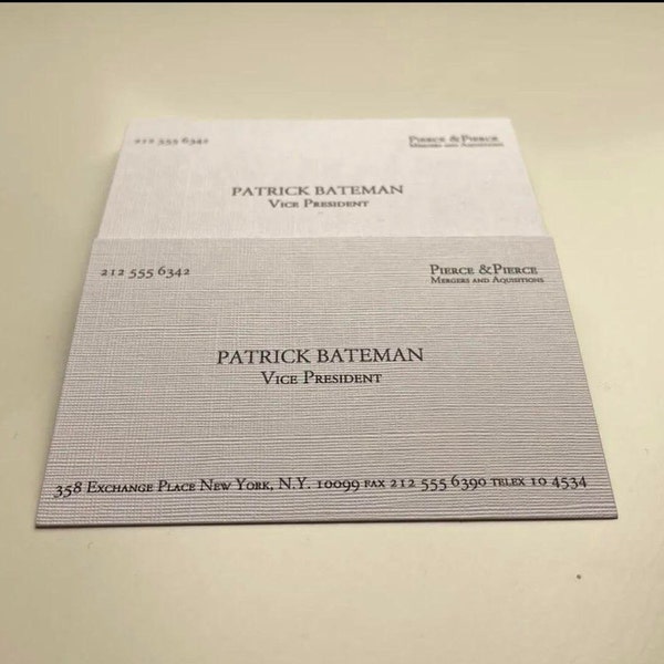 Patrick Bateman Business Card - Etsy
