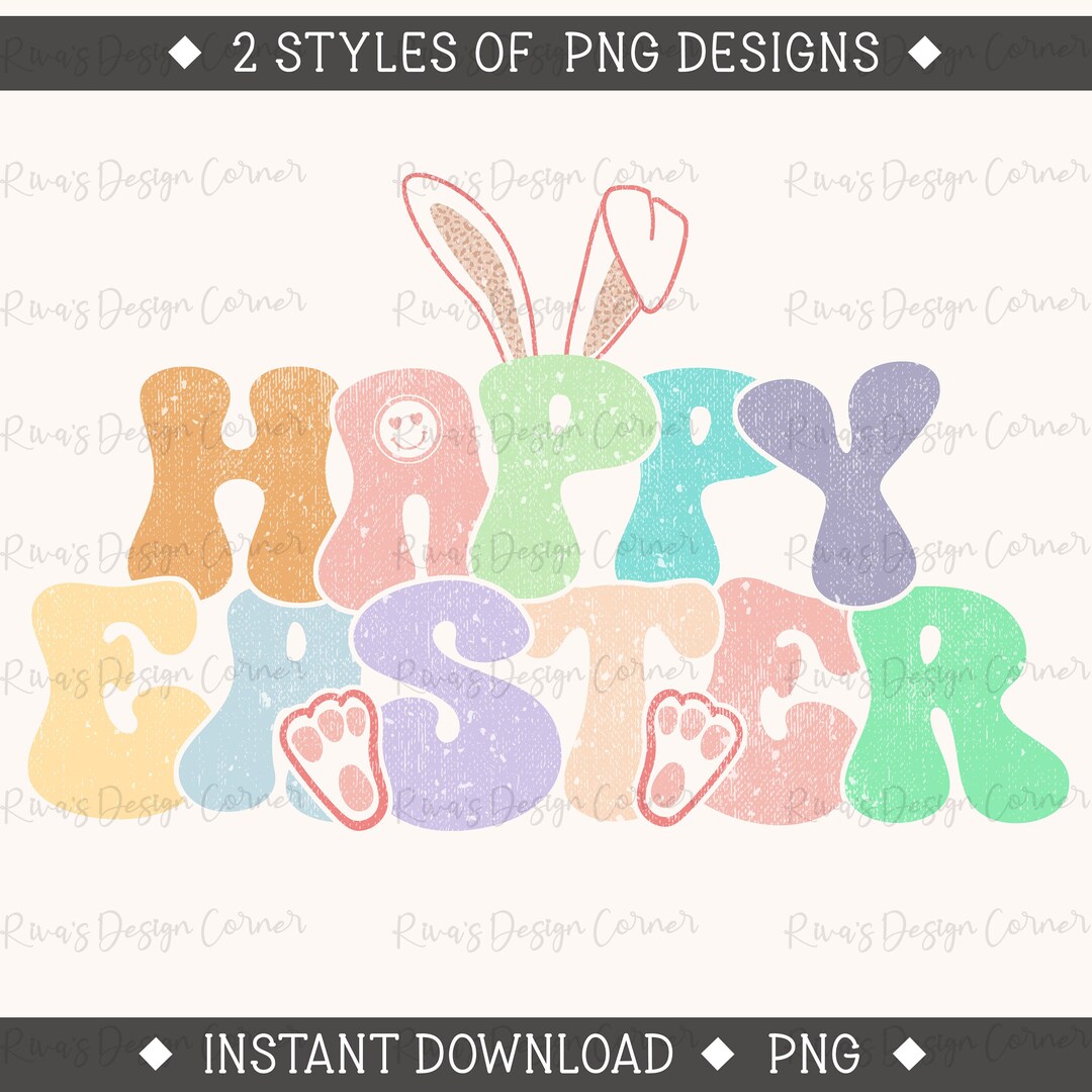 Retro Easter Png, Mama Bunny Png, Happy Easter Sublimation Png , Hoppy ...