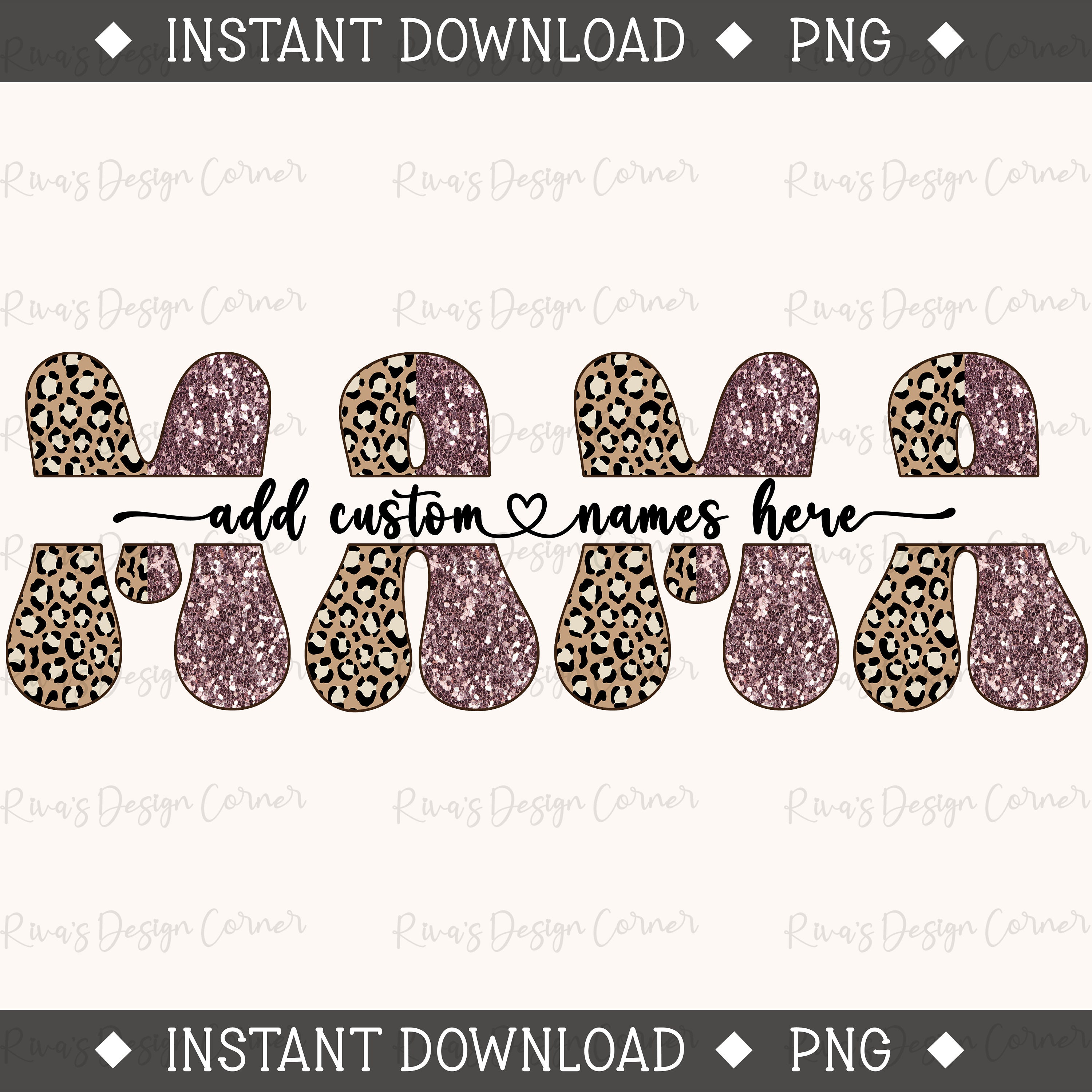 Customizable Mama With Names PNG, Mama With Space for Names to Be Added ...