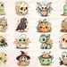 Kawaii Halloween Cute Pastel Candy Clip Art Bundle Happy Halloween ...