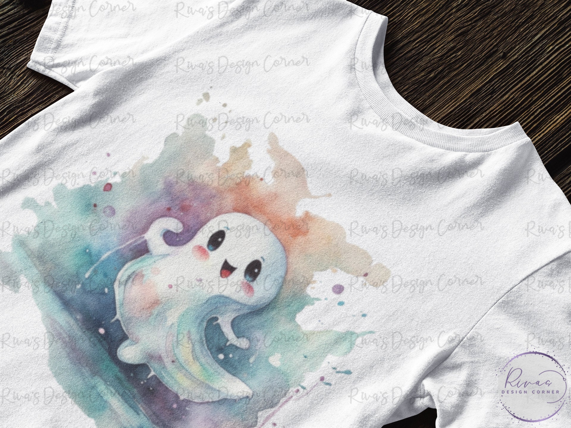 50 Spooky Halloween Ghost Clipart Watercolor - Etsy