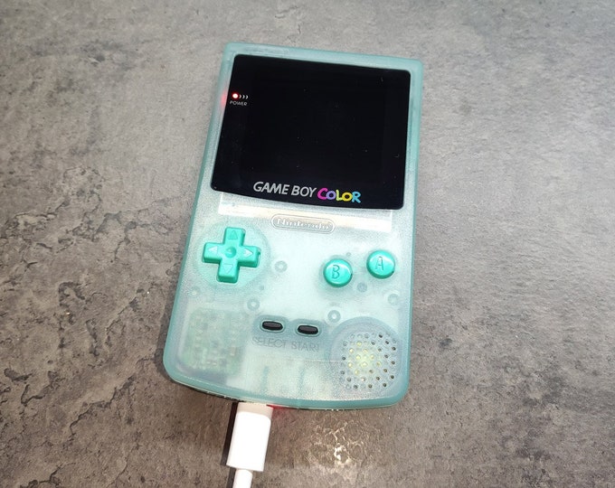 Game Boy Color Pro Mod Funny Playing IPS Giltesa USBC Rechargeable ...