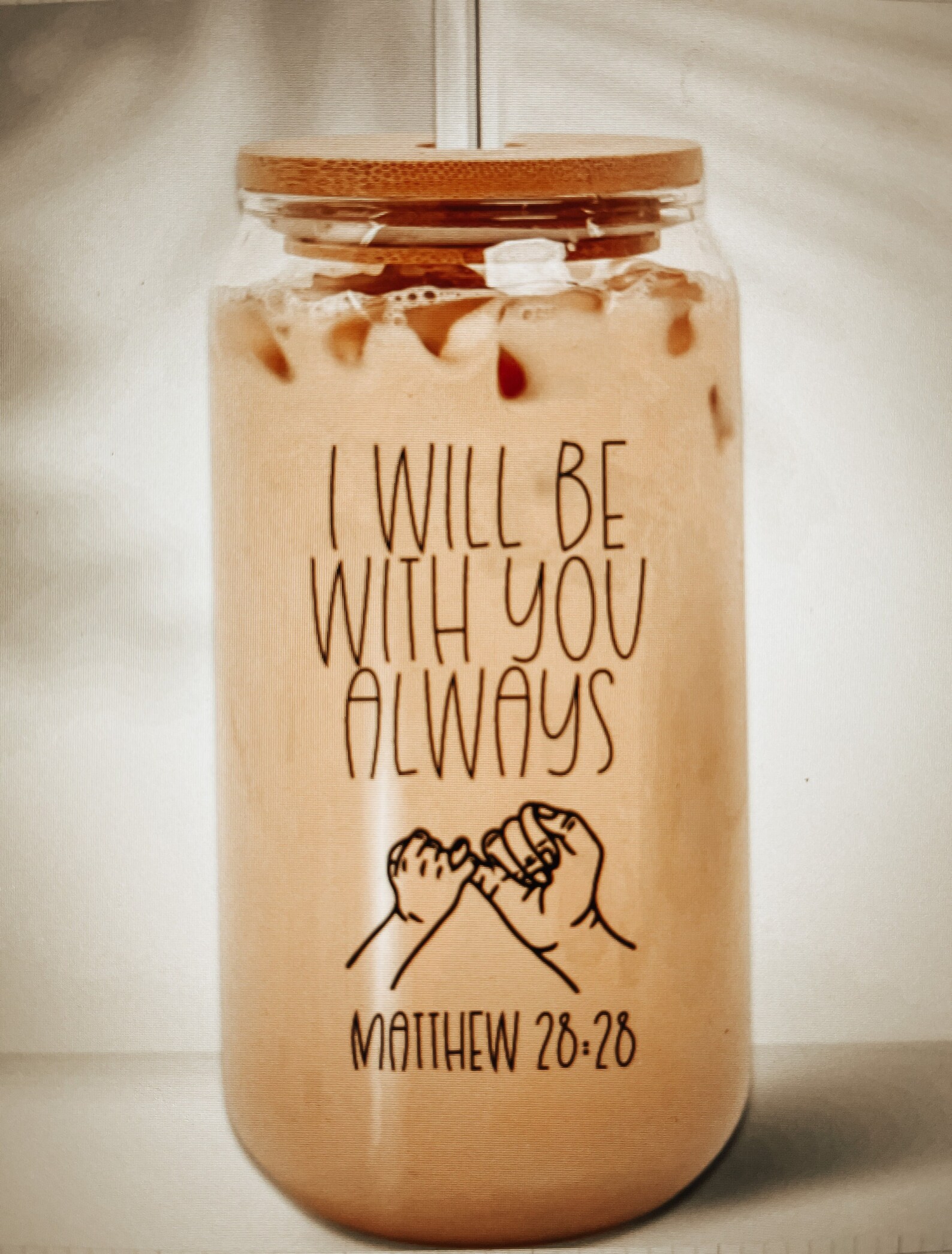 Trendy Christian Cup Glass Cup Coffee Cup I Will Be With You Always ...