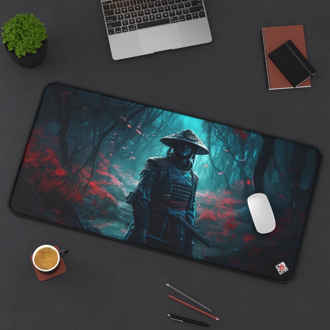 Samurai Inspired Desk Mat, Protect Your Workstation in Style, Mouse Pad ...