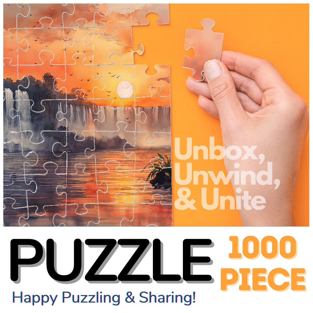 Iguazu Falls Puzzle - 1000 Piece Jigsaw for Adults and Family ...
