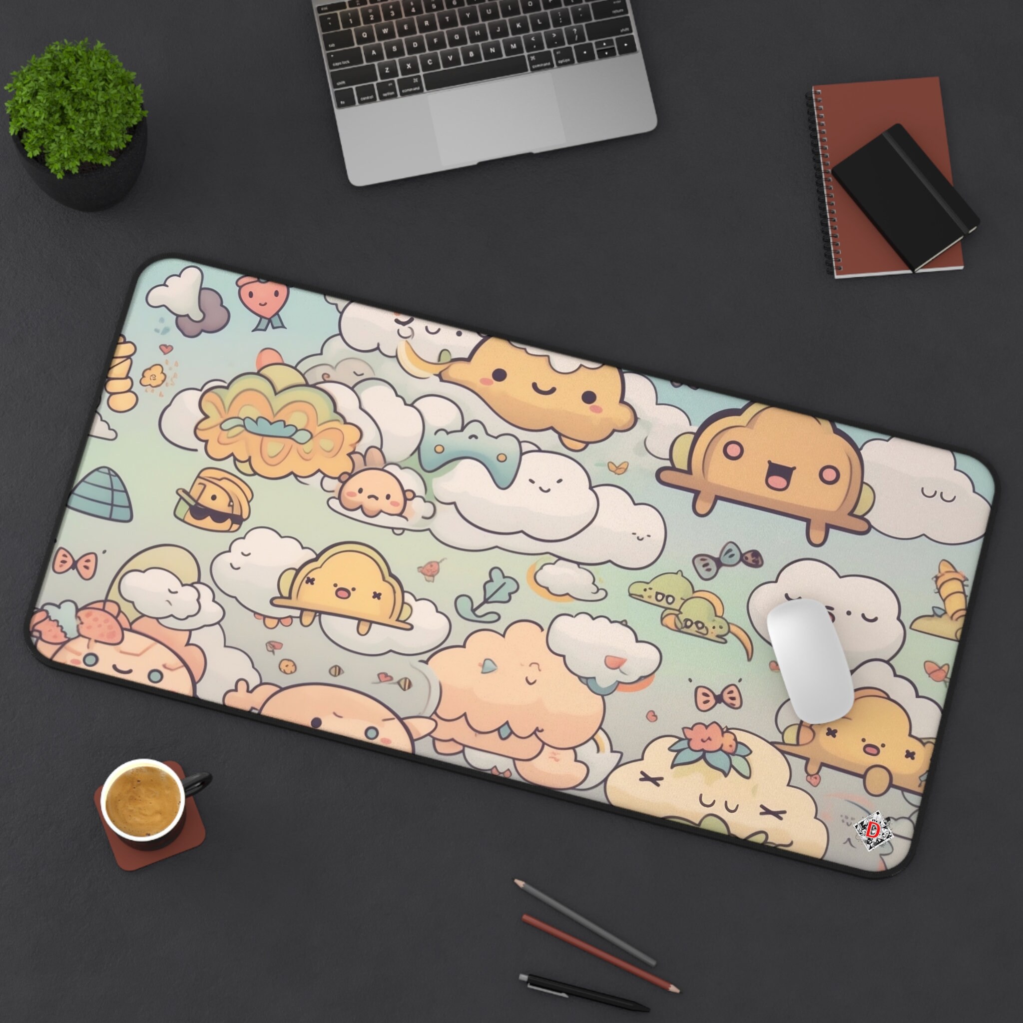 Kawaii Characters Desk Mat, Gaming Mouse Pad, XL Mouse Pad, Playful ...