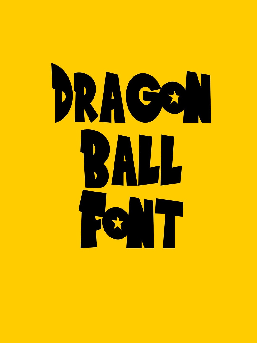 Dbz Font .ttf Digital Download GOKU Font Saiyan Font 001 - Etsy