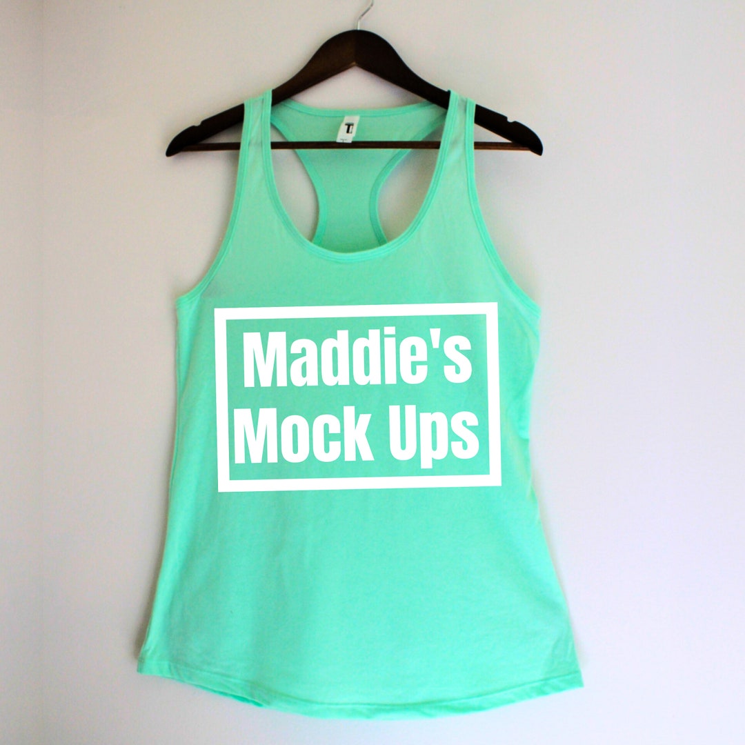 Mint Tank Top Mock Up. Hanging Mock Up - Etsy