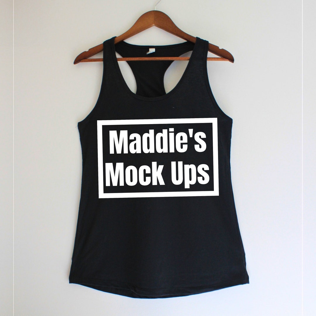Black Tank Top Mock Up. Hanging Mock Up - Etsy