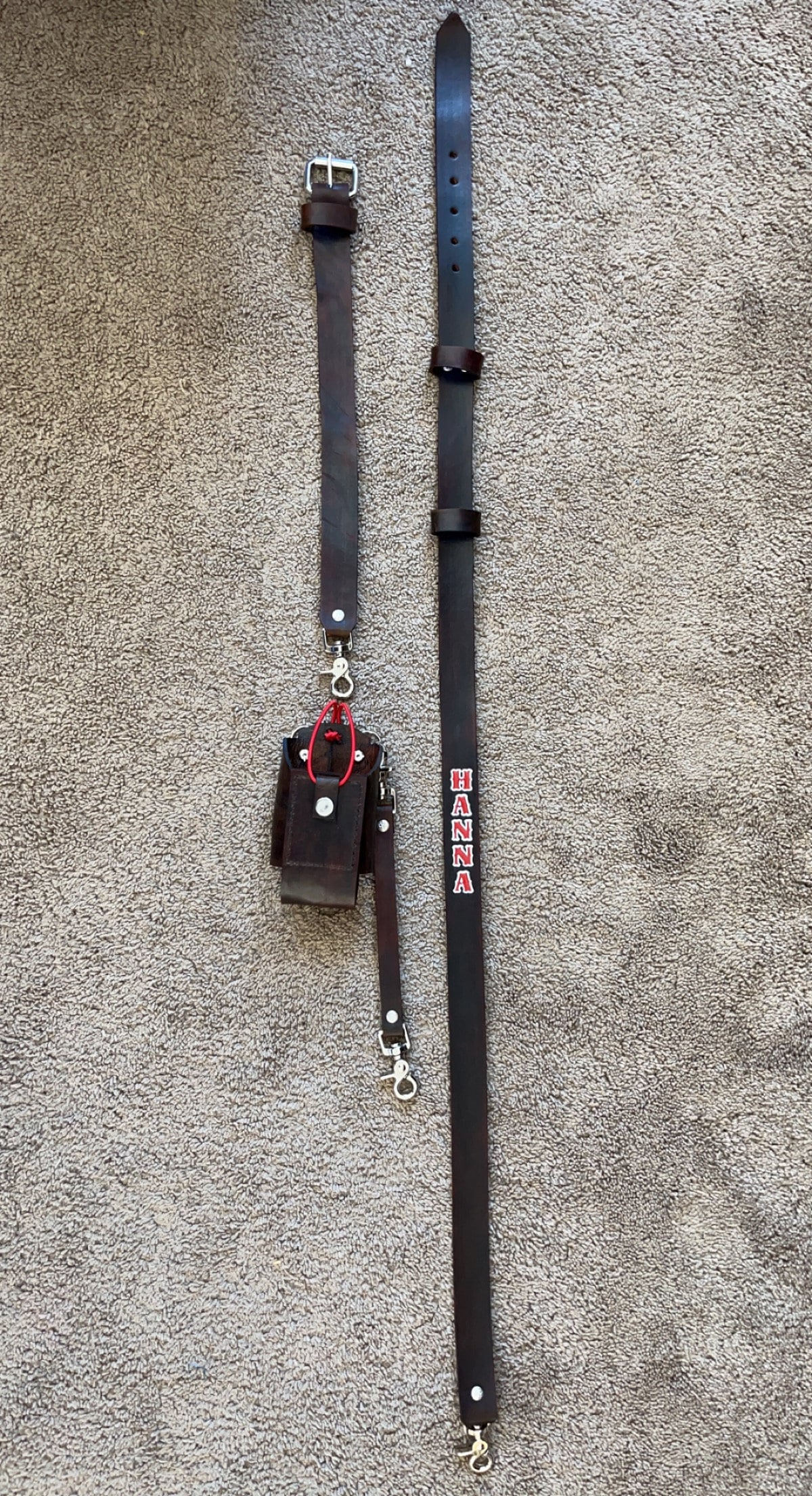 Custom Leather Firefighter Radio Strap and Holster Set, Fire and Ems ...