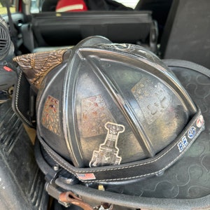 Custom Leather Firefighter Helmet Band ***READ ITEM DESCRIPTION Under ...