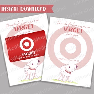 Teacher Thank You Card Teacher Appreciation Target Card Target Thank ...