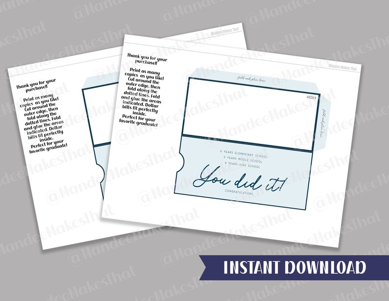 Graduation Money Envelope | Graduation Printable Card | Printable ...