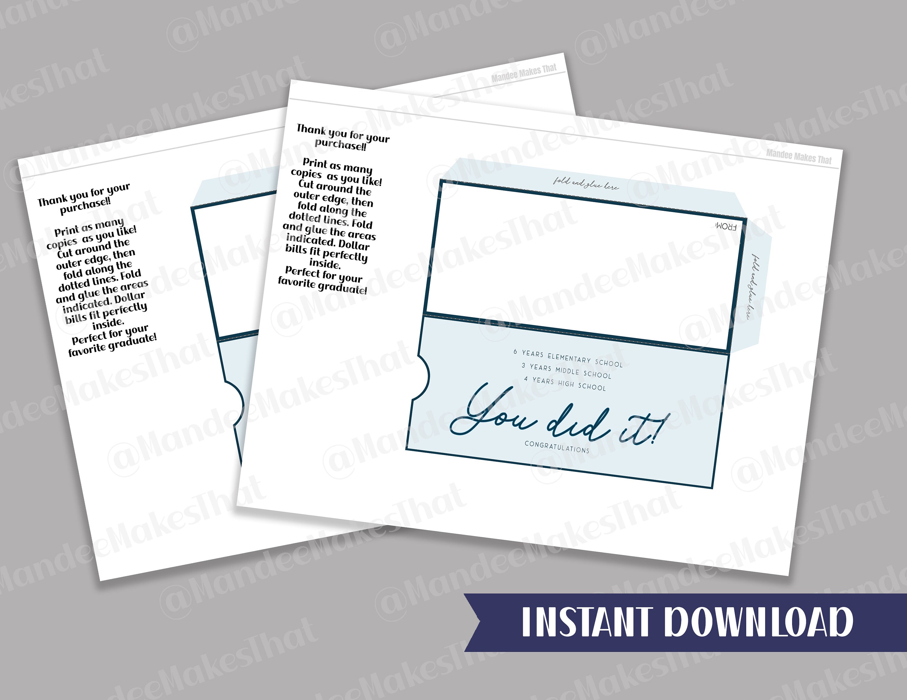 Graduation Money Envelope | Graduation Printable Card | Printable ...