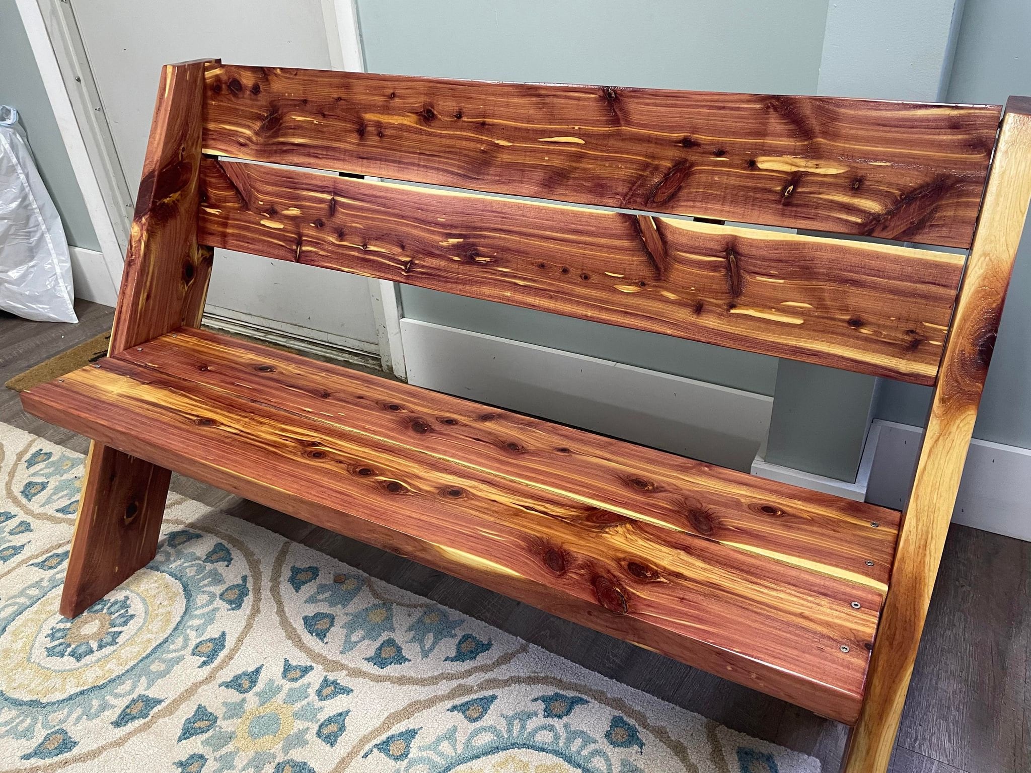 Leopold Style Cedar Bench Made in America - Etsy