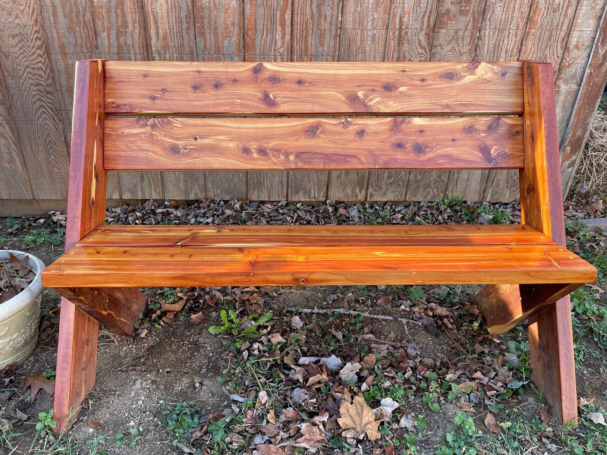 Leopold Style Cedar Bench Made in America - Etsy