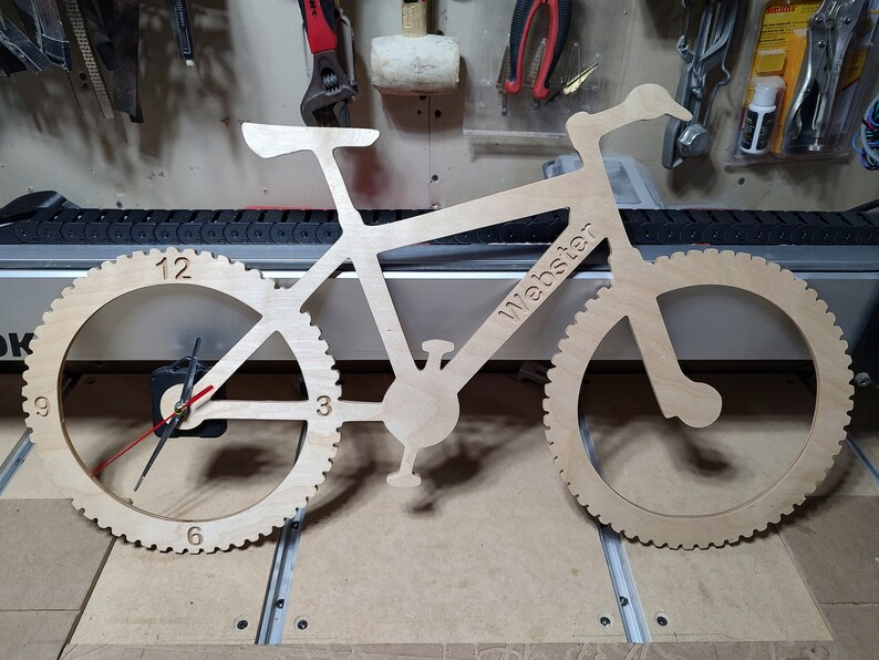 CNC Customizable Mountain Bike Clock Carbide Create C2D File - Etsy