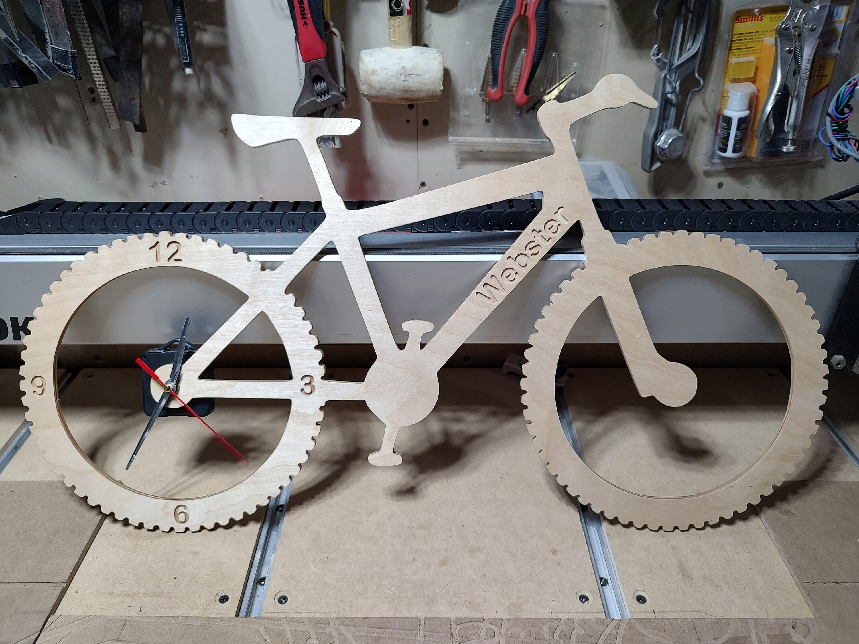 CNC Customizable Mountain Bike Clock Carbide Create C2D File - Etsy