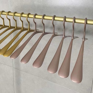 Elegant Swan Neck Shape Aluminum Alloy Clothes Hanger With With Small ...