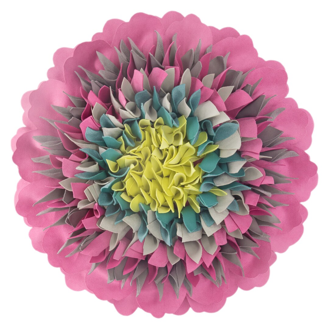 Spring Home 3D Flower Velvet Throw Pillow Covers / Decorative Accent ...