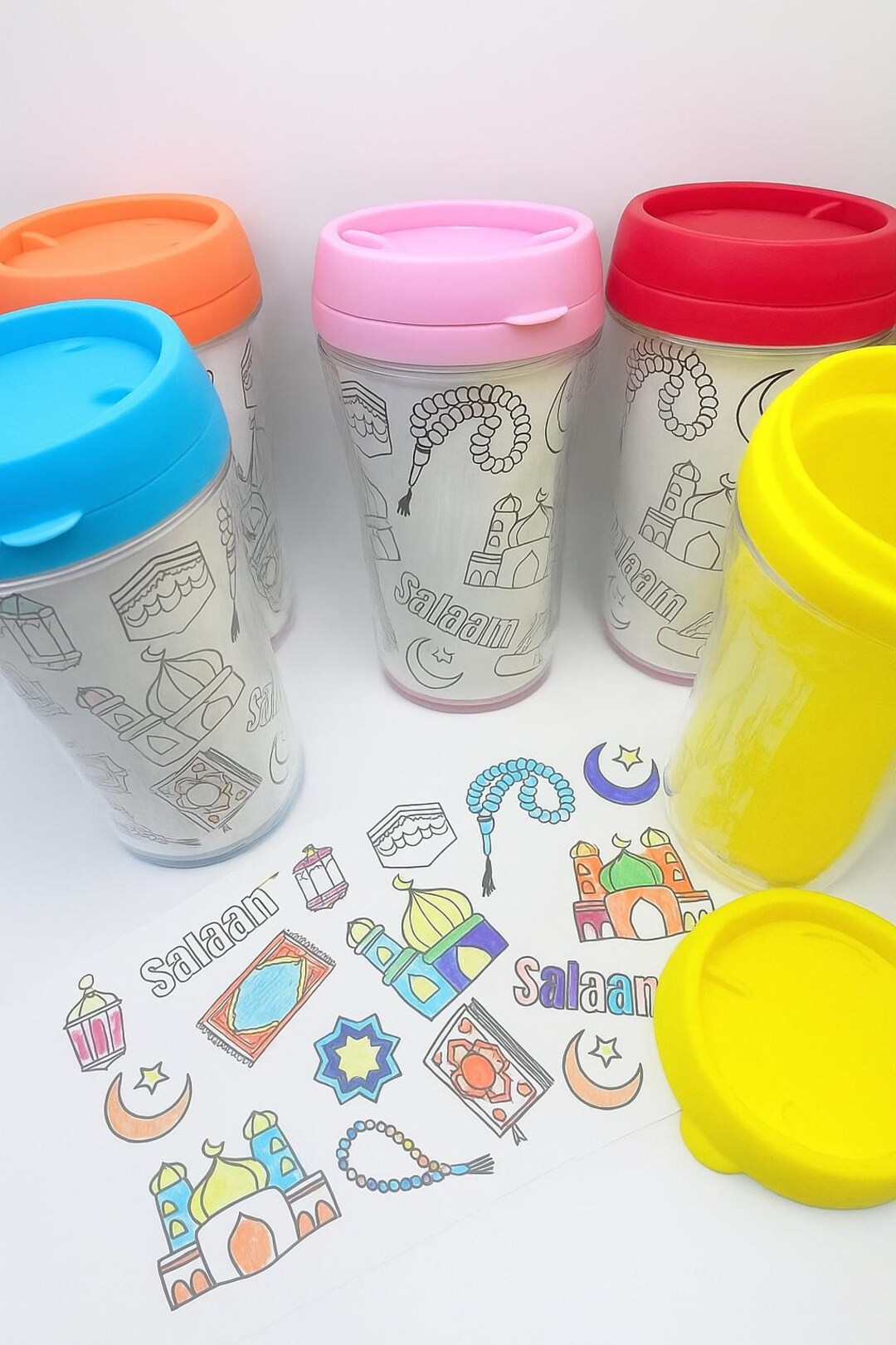 Color Your Own Little Muslim Tumbler Mug - Etsy