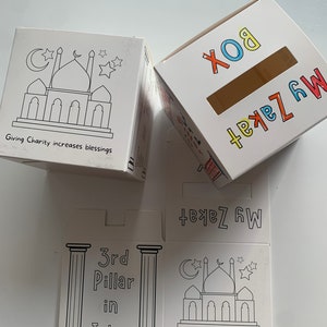 Color Your Own Zakat Box 5pcs - Etsy