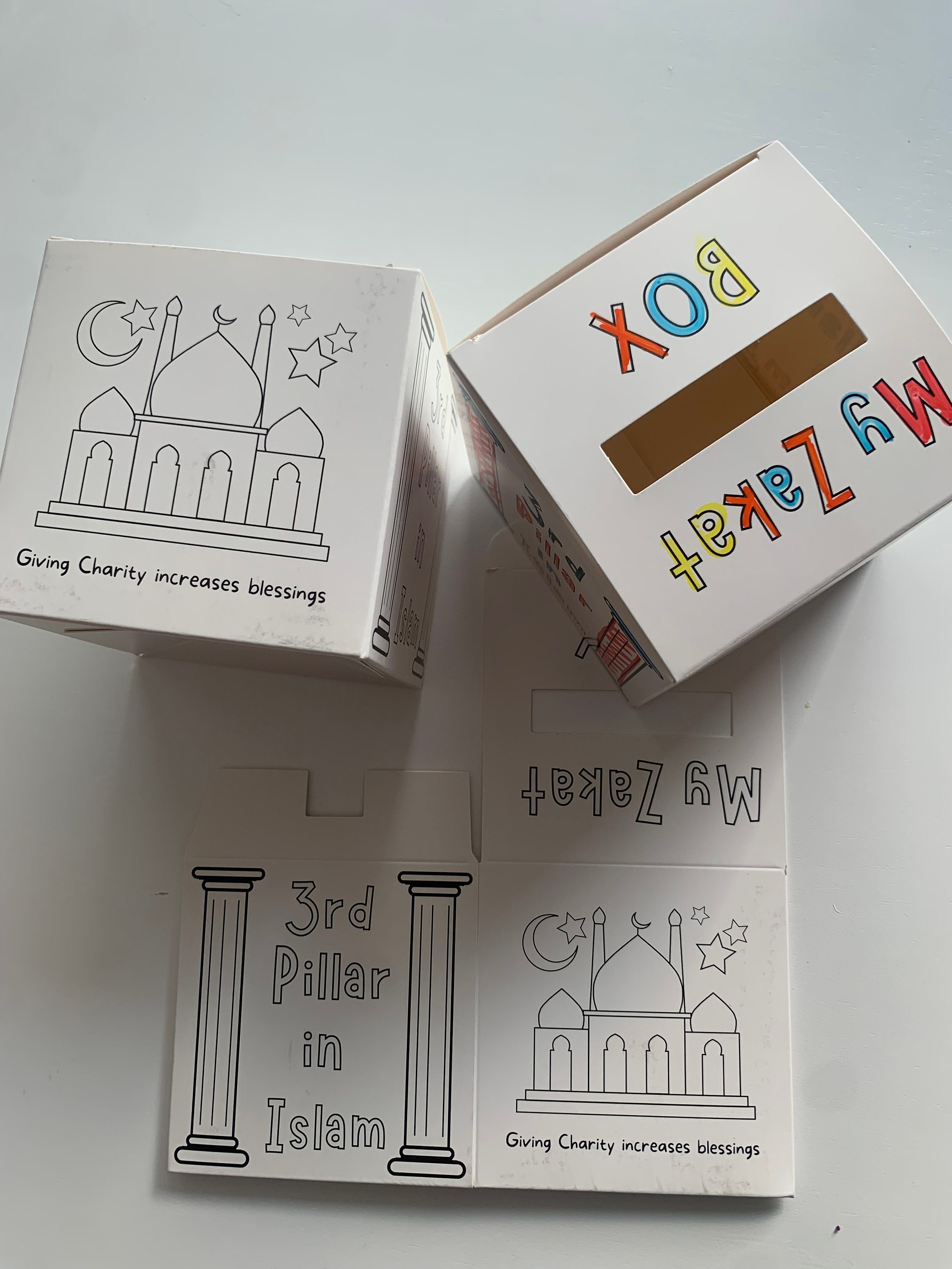 Color Your Own Zakat Box 5pcs - Etsy