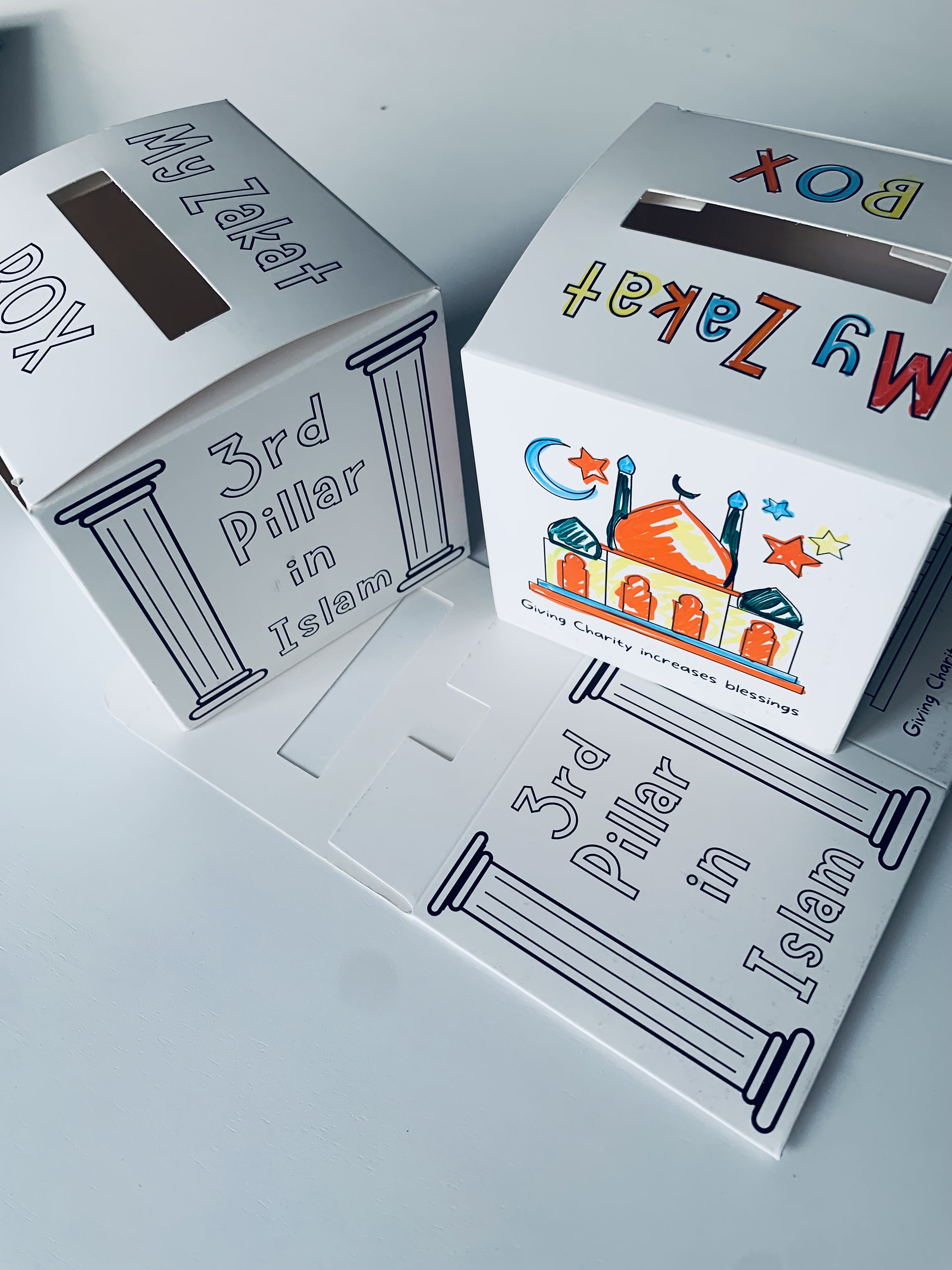 Color Your Own Zakat Box 5pcs - Etsy