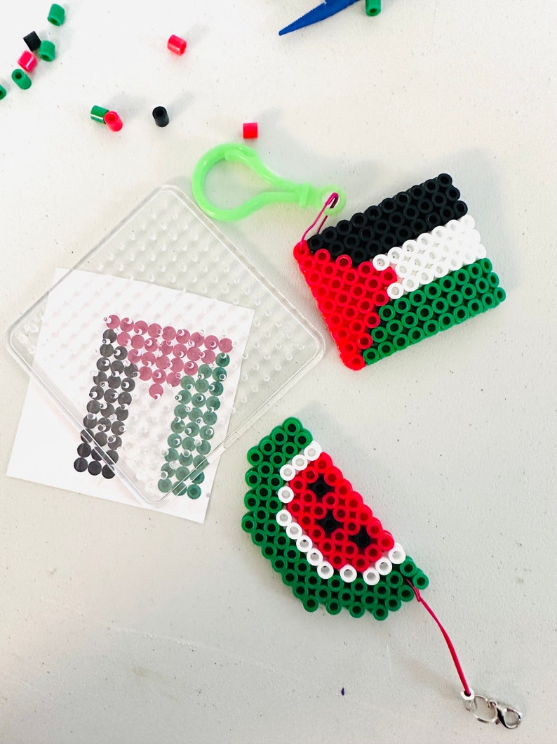 Palestine Perler Bead Keychain Craft Kit - Etsy