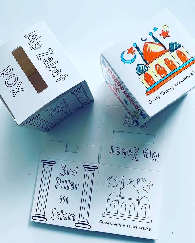 Color Your Own Zakat Box 5pcs - Etsy