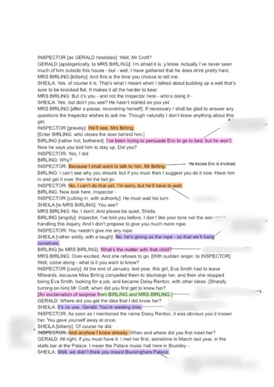 An Inspector Calls Act 2 Full Analysis - Etsy